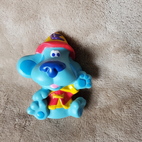 Mattel | Toys | Vtg 20 Blues Clues Blue Firefighter Toy Dog Figure ...